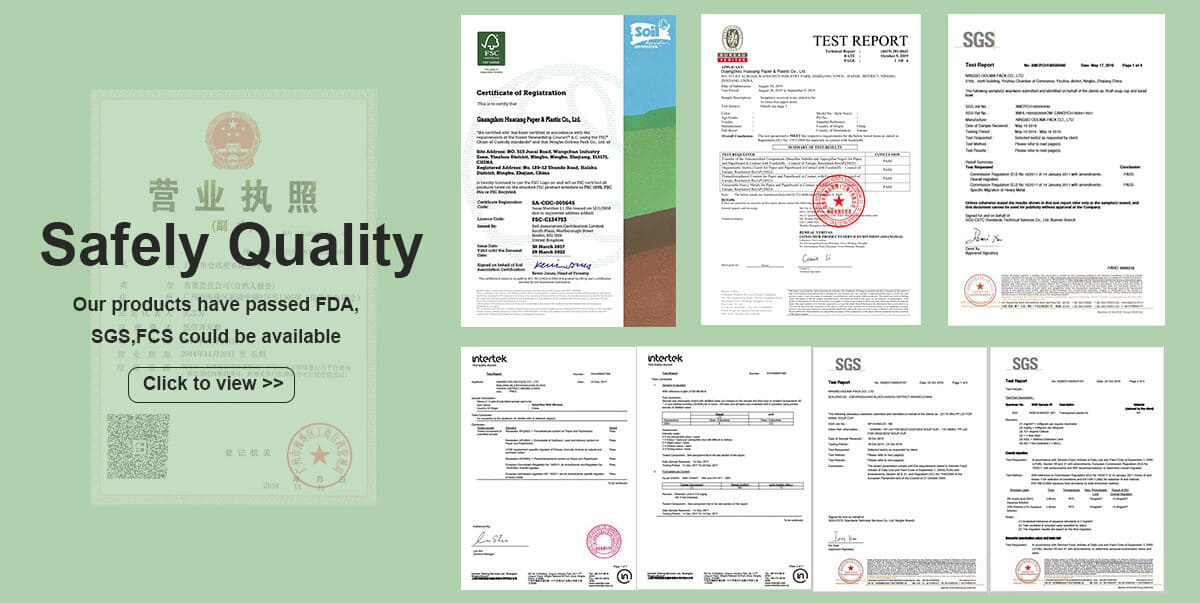 Professional Certification - HuaCang Packaging Company