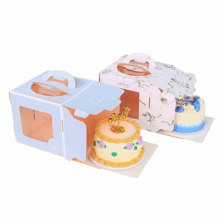 custom cheesecake packaging paper cake box with window - HuaCang ...