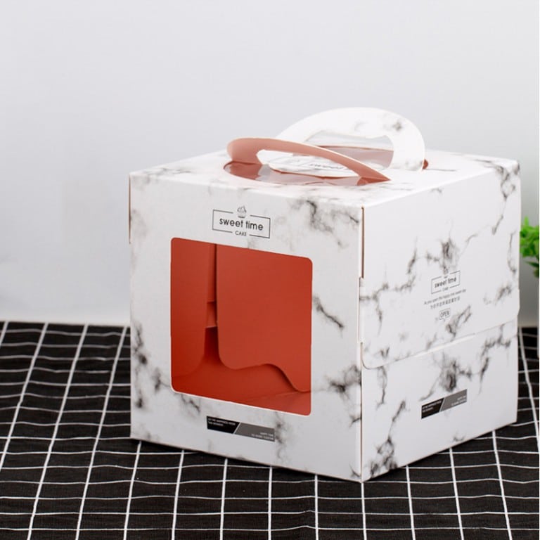 custom cheesecake packaging paper cake box with window - HuaCang ...
