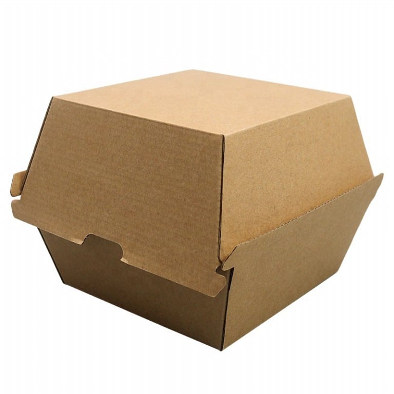 Custom Corrugated Paper Hamburger Clamshell Box - HuaCang Packaging Company