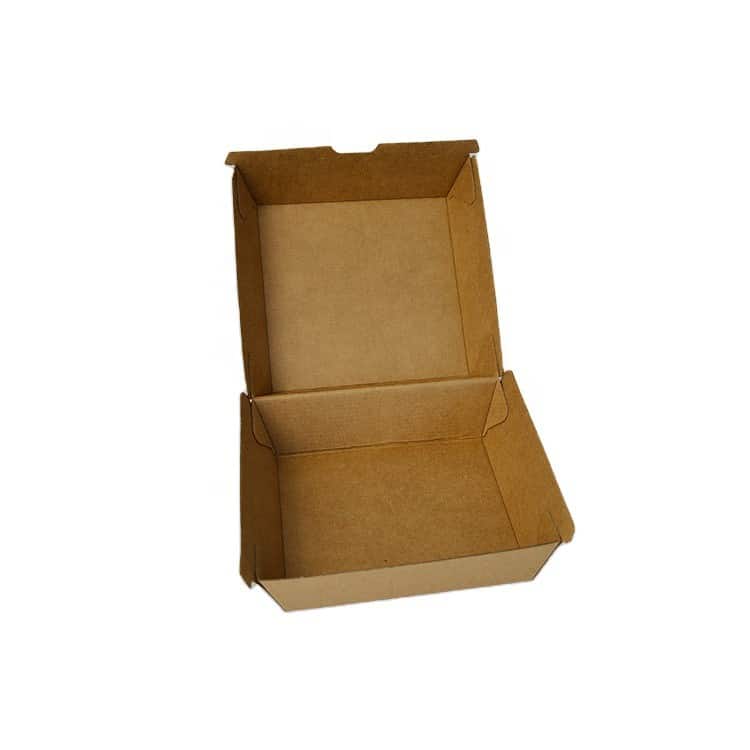 Custom Corrugated Paper Hamburger Clamshell Box - HuaCang Packaging Company