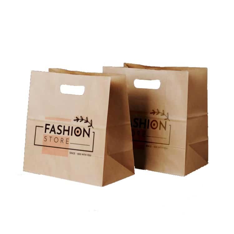 Custom Die Cut Kraft Paper Bag With Logo - HuaCang Packaging Company