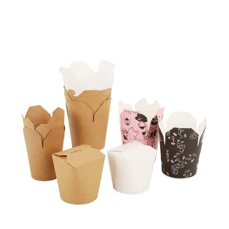 custom logo white kraft noodle box - HuaCang Packaging Company