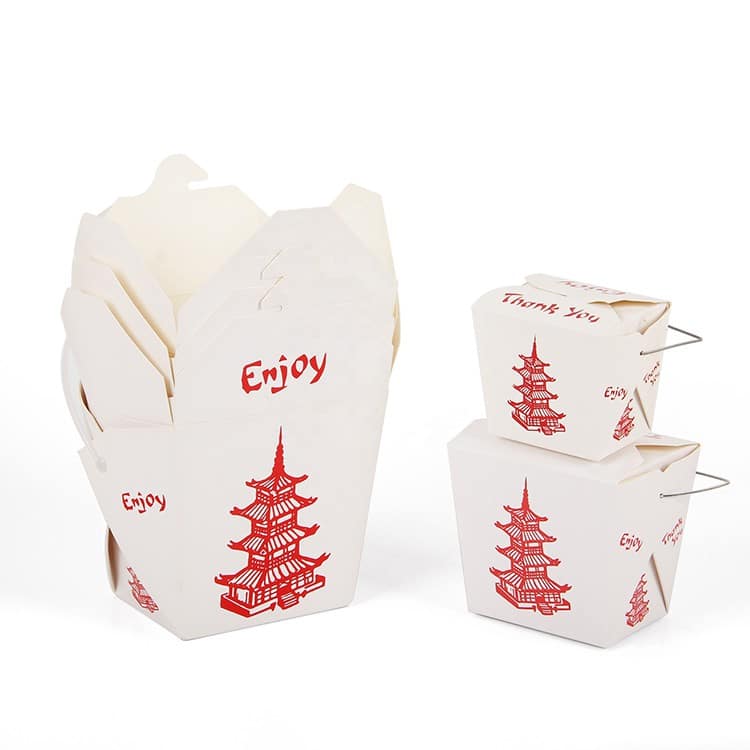 custom logo white kraft noodle box - HuaCang Packaging Company