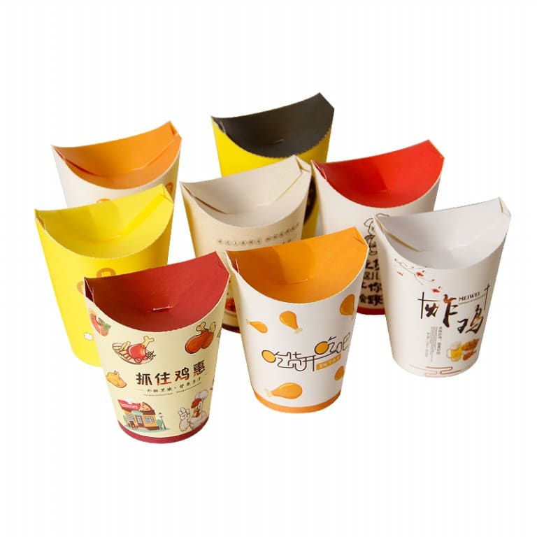 Custom Pink Logo French Fries Box - HuaCang Packaging Company