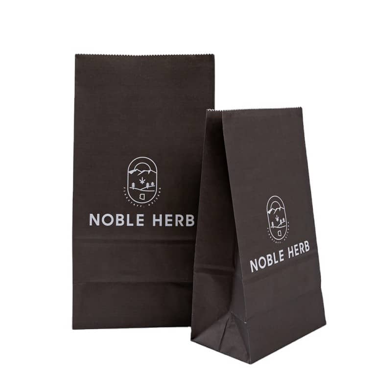 Custom Printed Black SOS Paper Bag With Logo - HuaCang Packaging Company