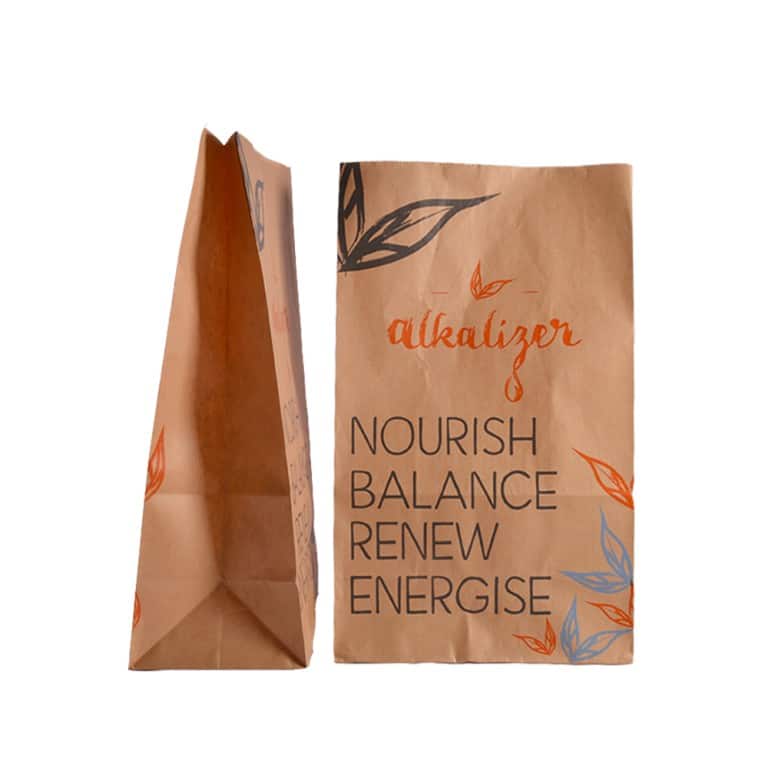 Custom Takeaway Brown Kraft Paper SOS Bag - HuaCang Packaging Company