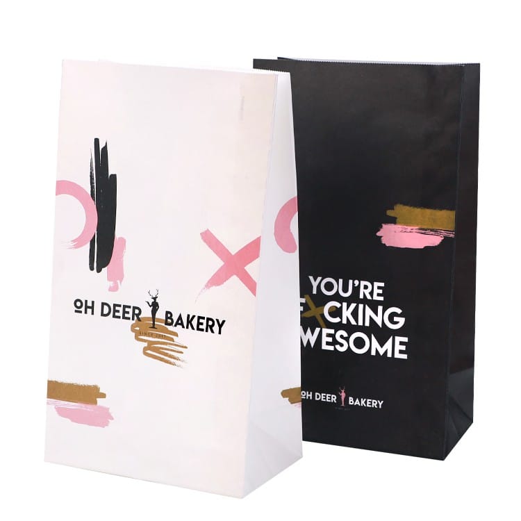 Custom White Kraft Paper SOS Bag - HuaCang Packaging Company