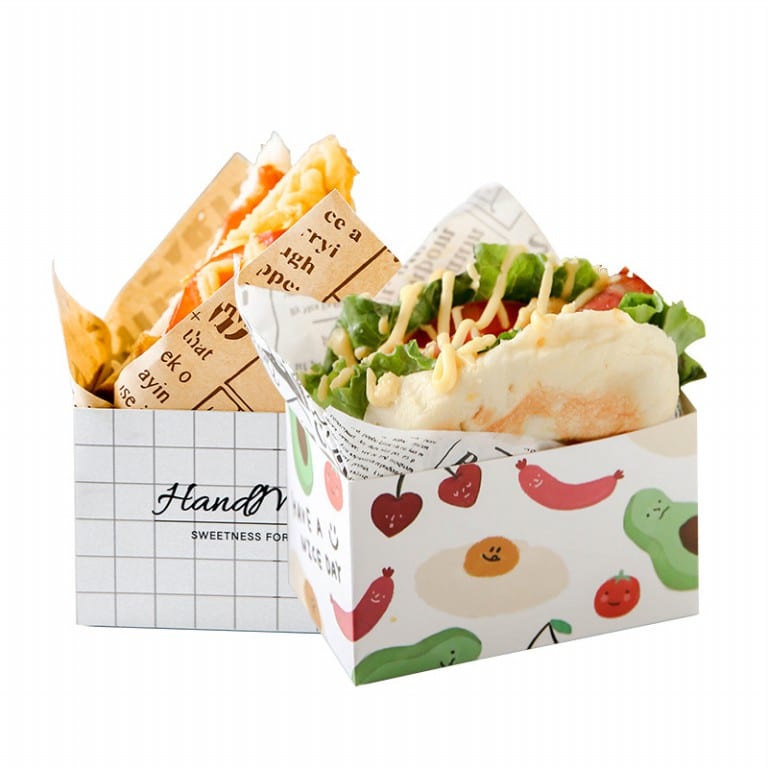 Custom print logo sandwich snack box - HuaCang Packaging Company