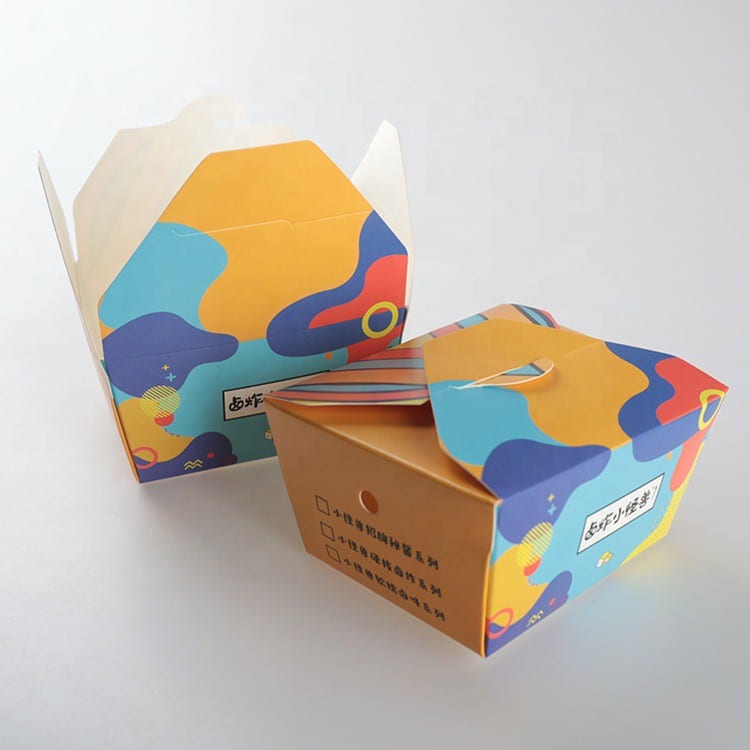 Custom printed logo takeaway food box - HuaCang Packaging Company