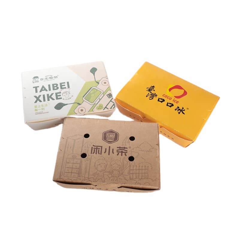 Custom printed logo takeaway food box - HuaCang Packaging Company