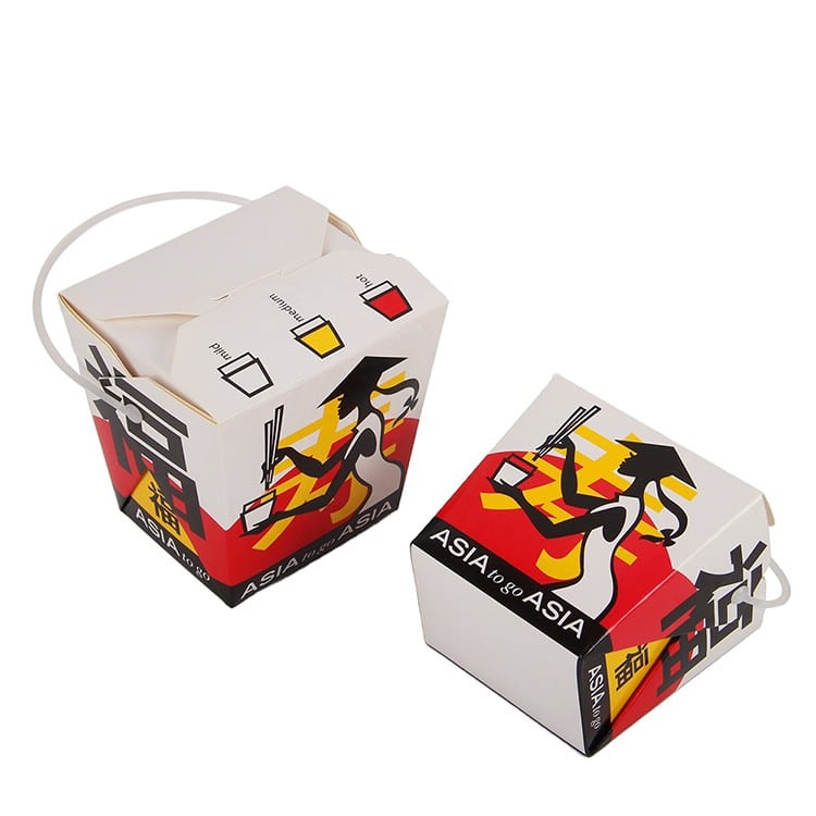 Custom takeout food box with handle - HuaCang Packaging Company