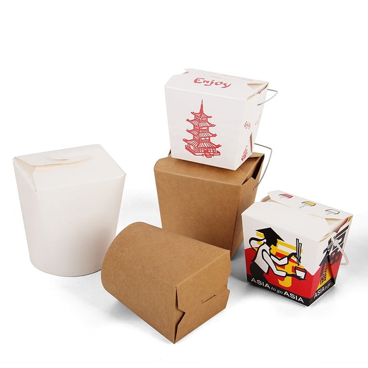Custom takeout food box with handle - HuaCang Packaging Company