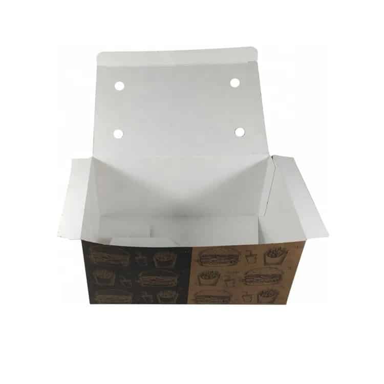 Custom Printed Foldable Kraft Burger Boxes - HuaCang Packaging Company