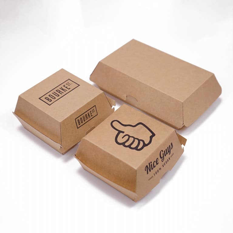 Custom Printed Black Burger Boxes - HuaCang Packaging Company