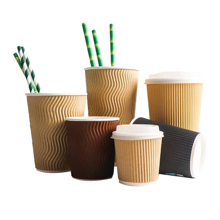 Disposable 81216oz Double Wall corrugated Cup - HuaCang Packaging Company