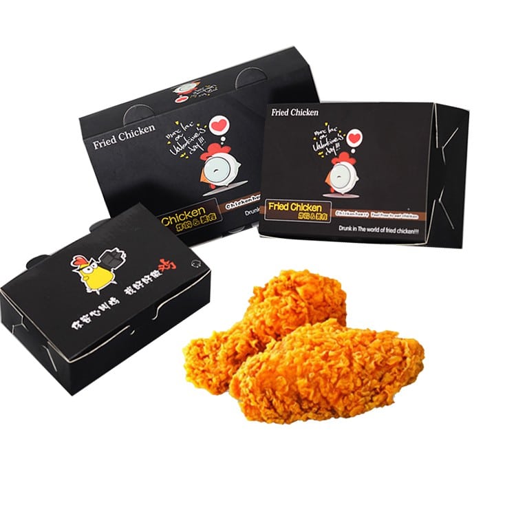 Disposable Fried Chicken Food Packaging Paper Box - HuaCang Packaging ...