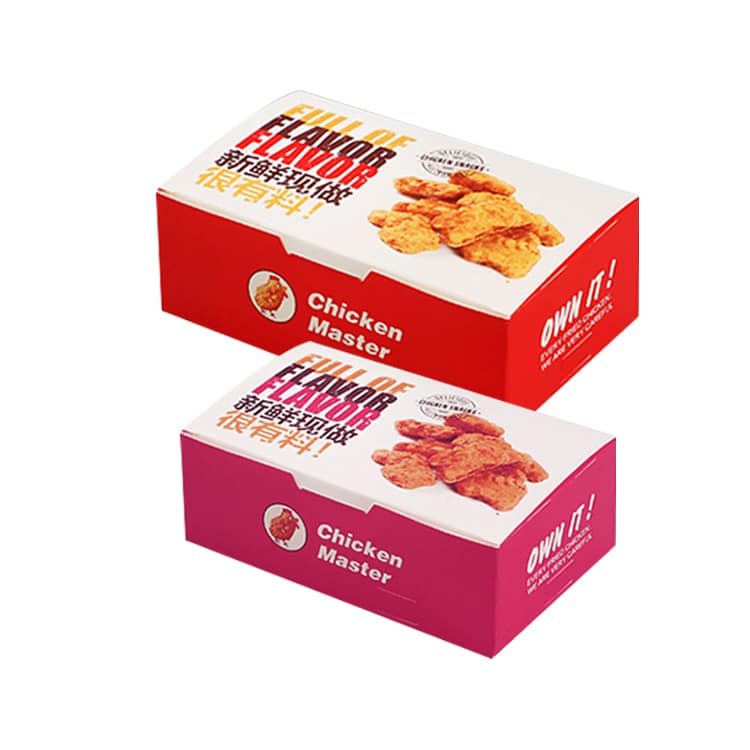 Disposable Fried Chicken Food Packaging Paper Box - HuaCang Packaging ...