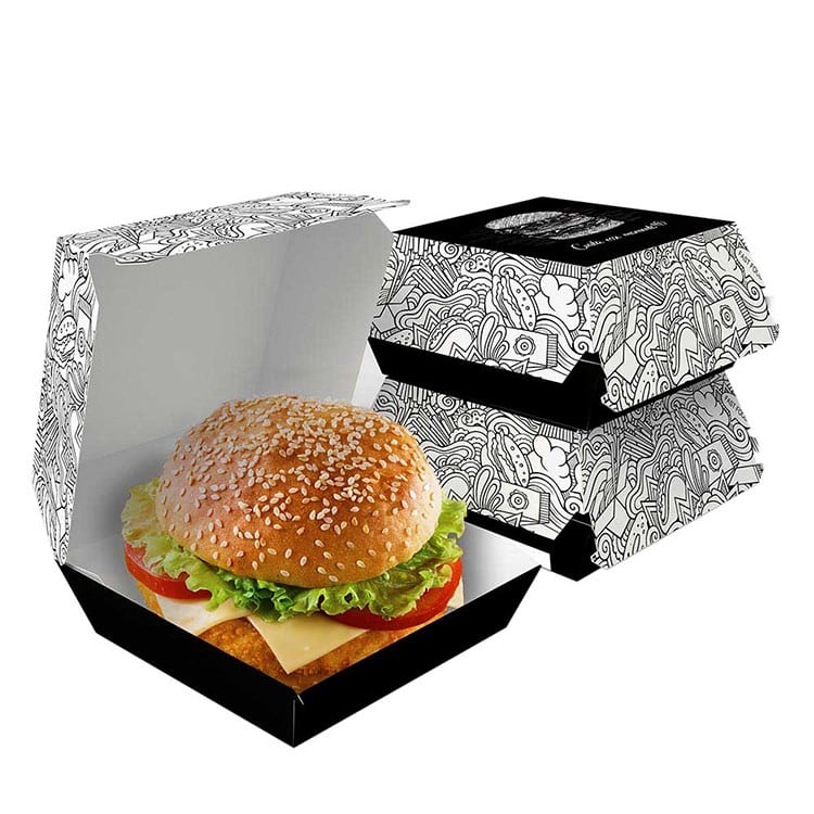 Food Grade Cardboard Burger Box - HuaCang Packaging Company