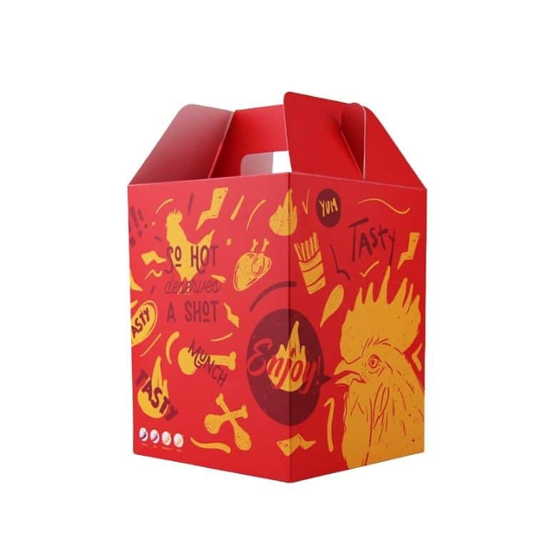 Food Grade Disposable Fried Chicken Boxes With Handle - HuaCang ...