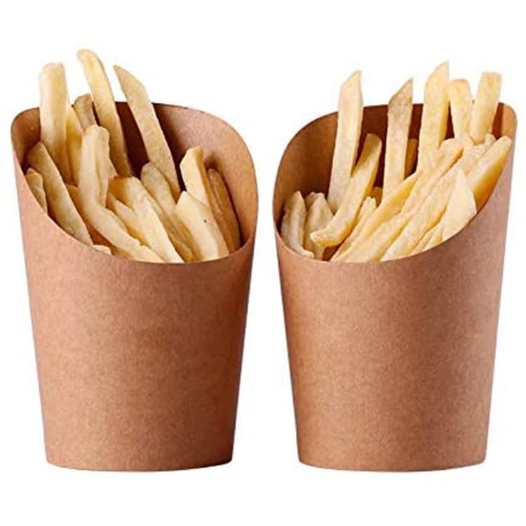 Custom Kraft Paper Fries Holder - HuaCang Packaging Company