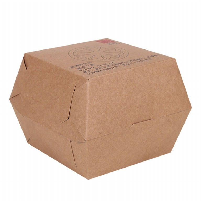 Foldable Kraft Burger Box Custom Logo - HuaCang Packaging Company