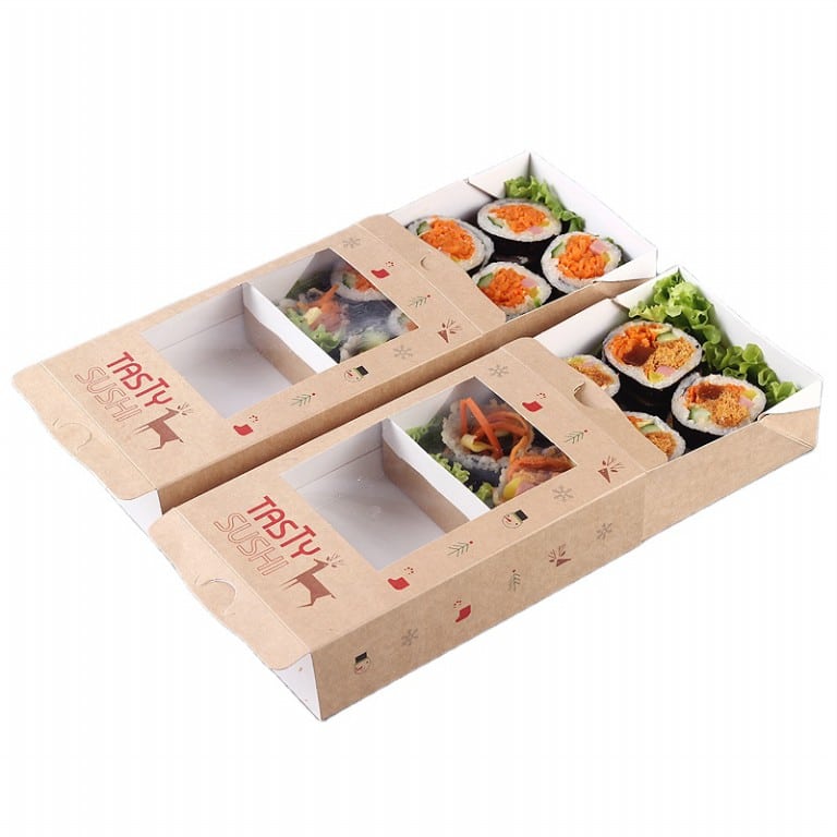 custom paper sushi takeout box - HuaCang Packaging Company