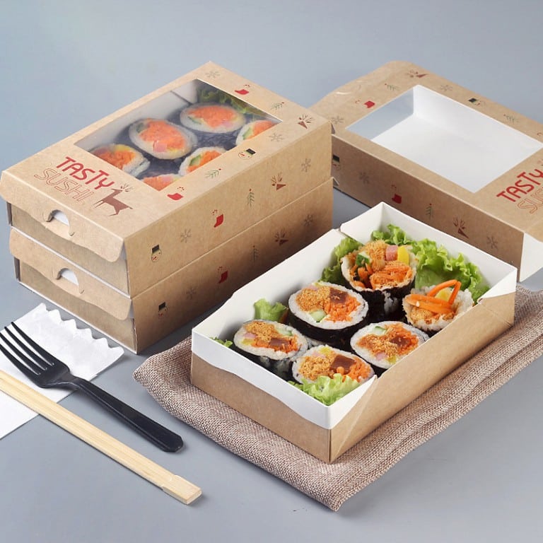 custom paper sushi takeout box - HuaCang Packaging Company