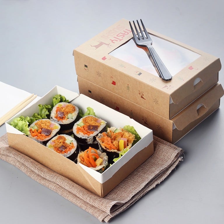 custom paper sushi takeout box - HuaCang Packaging Company