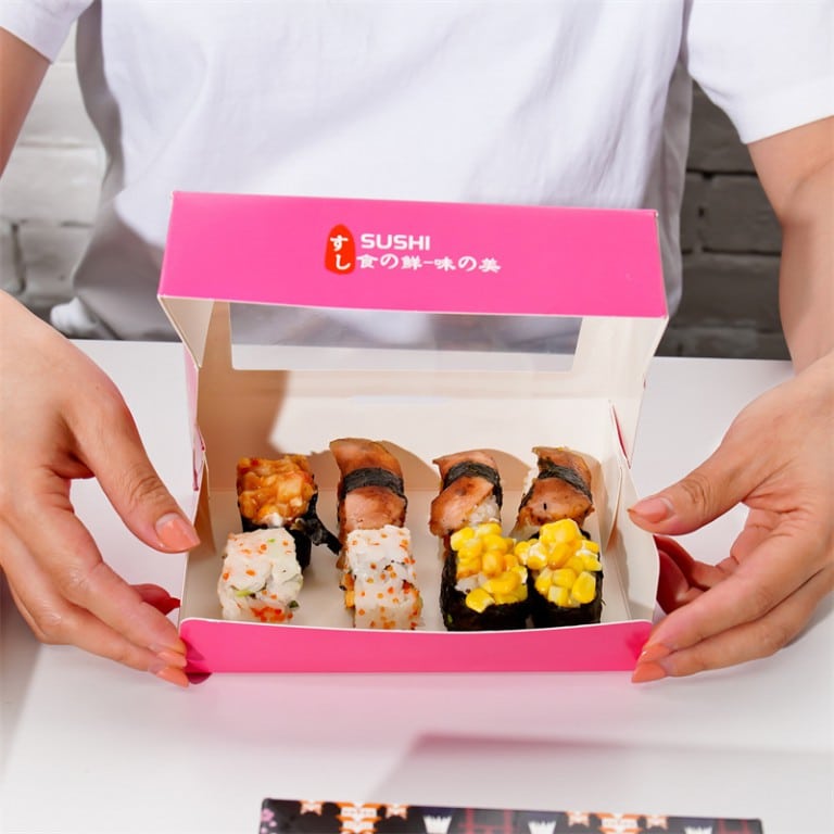 custom paper sushi takeout box - HuaCang Packaging Company