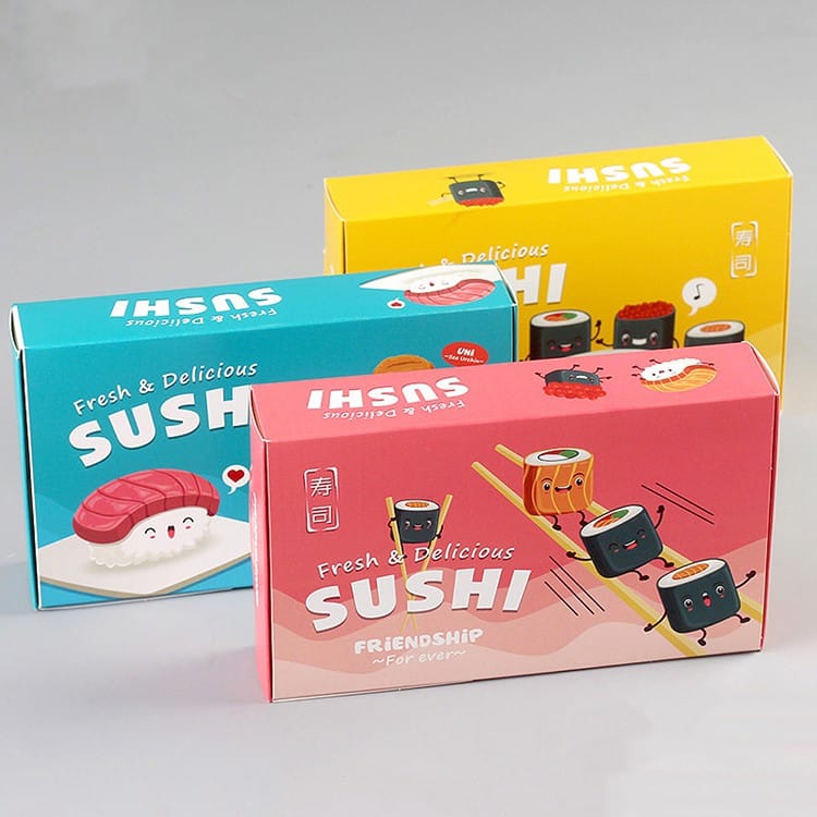 Custom Take Away Food Packaging Paper Sushi Box - HuaCang Packaging Company