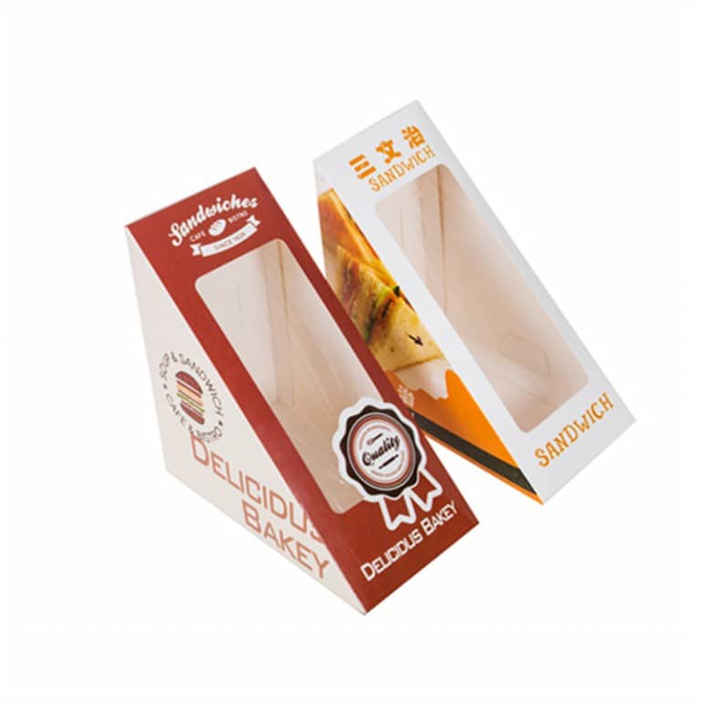 custom disposable sandwich boxes with clear window - HuaCang Packaging ...