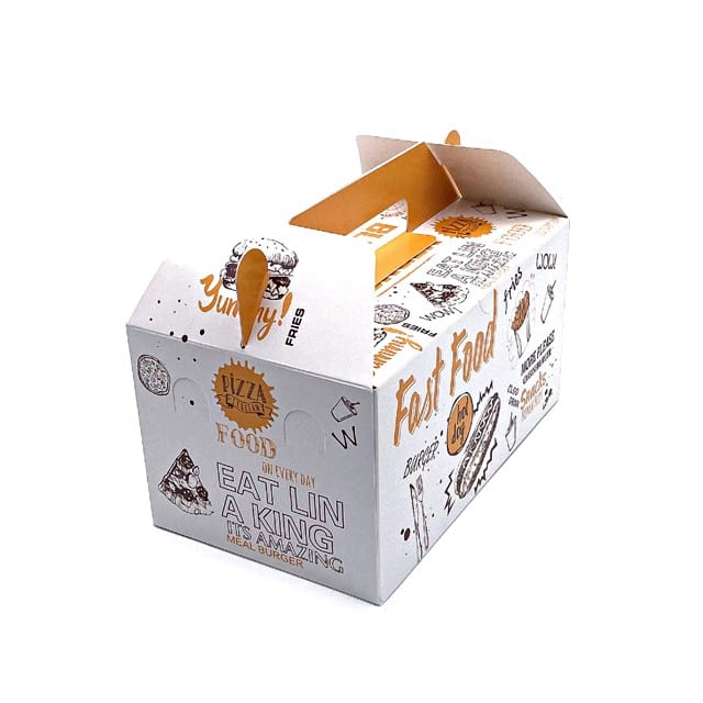 Custom Paper Fried Chicken Boxes With Handle Huacang Packaging Company