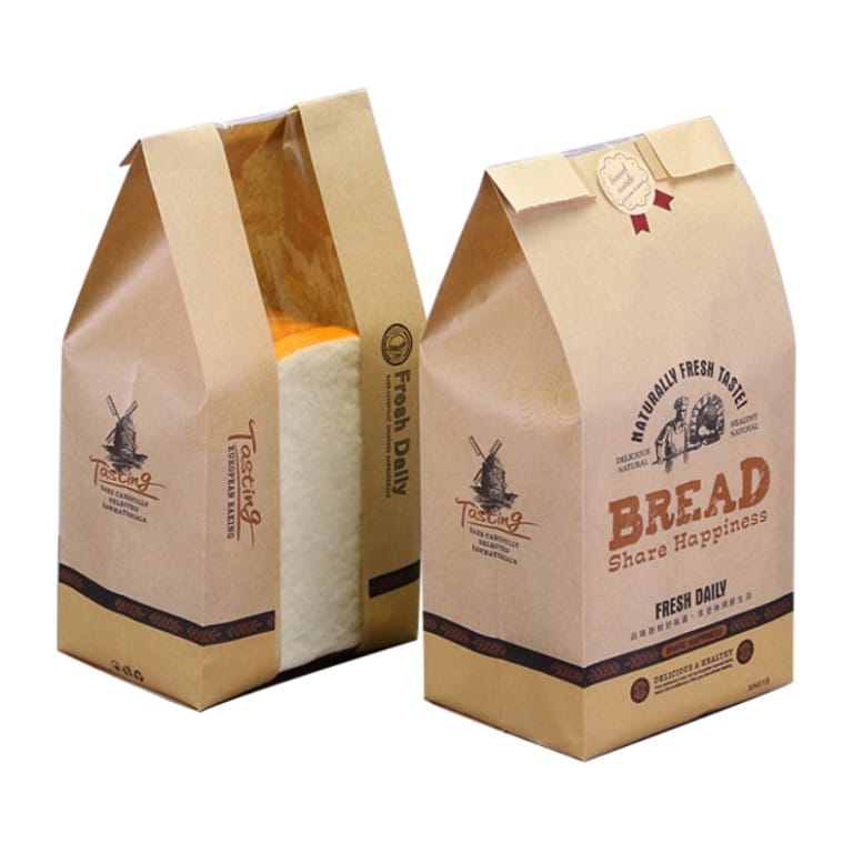 custom bakery paper bag with window - HuaCang Packaging Company