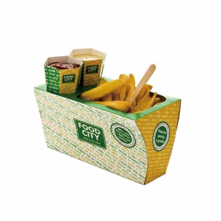 Custom French Fry Cartons With Sauce Hole - HuaCang Packaging Company