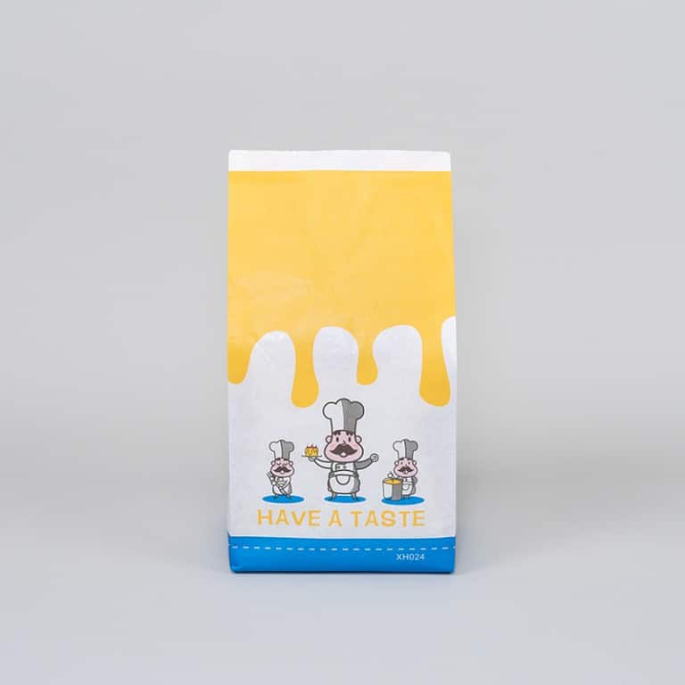 custom printed white paper bakery bags with logo - HuaCang Packaging ...