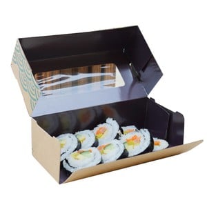 custom printed sushi takeaway box with window - HuaCang Packaging Company