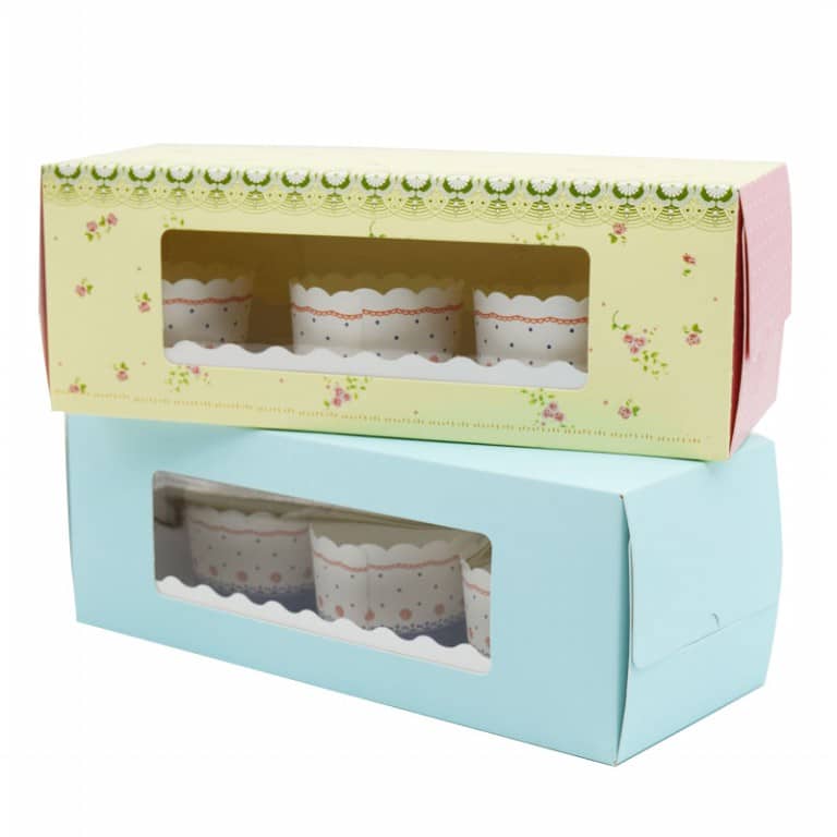 custom printed paper bakery boxes with window - HuaCang Packaging Company