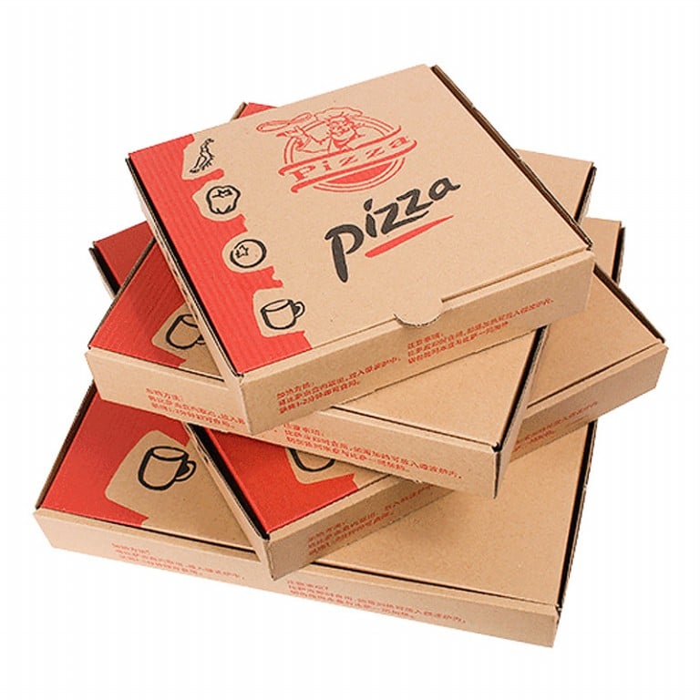 kraft corrugated pizza packaging paper boxes - HuaCang Packaging Company