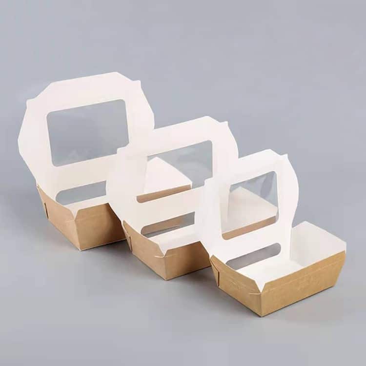 custom paper sushi packaging box with window - HuaCang Packaging Company