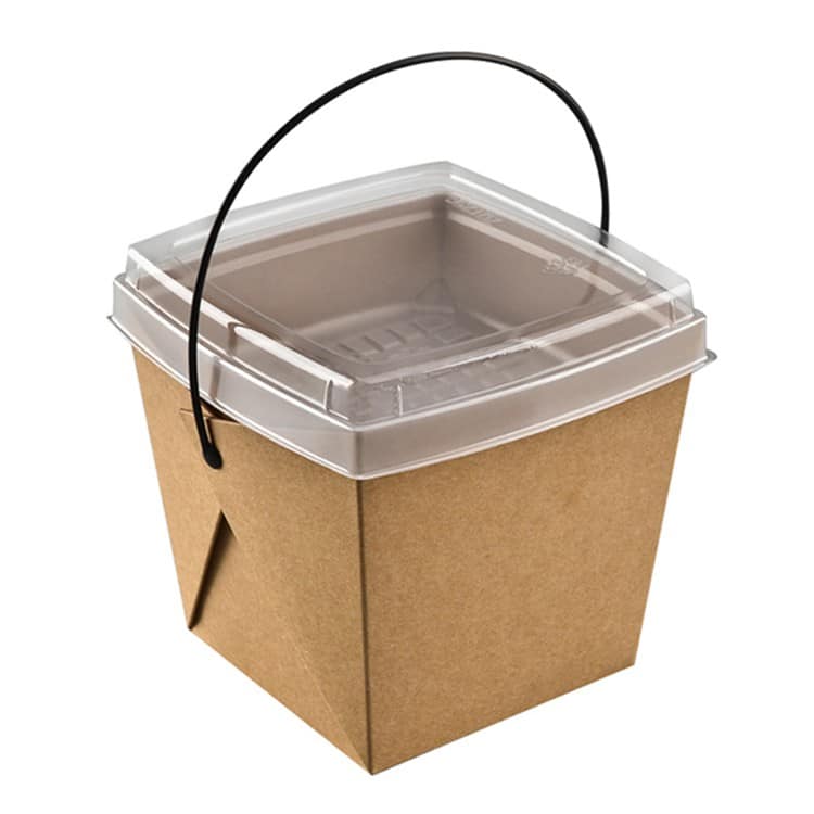 custom take away noodle box with handle and lid - HuaCang Packaging Company