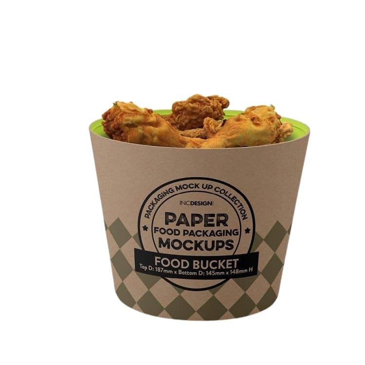 printed fried chicken paper bucket with lid - HuaCang Packaging Company