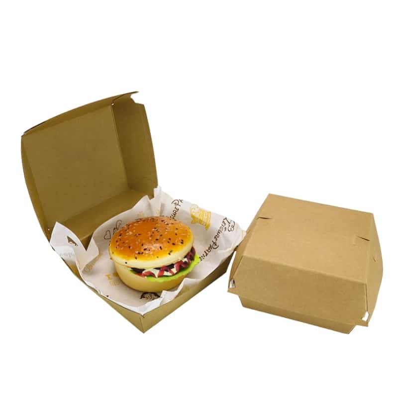 Kraft hamburger box customization - HuaCang Packaging Company